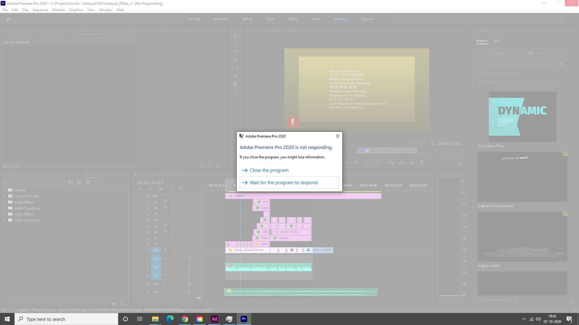 Premiere Pro CC crashes while rendering a video - Adobe Community - 11489399